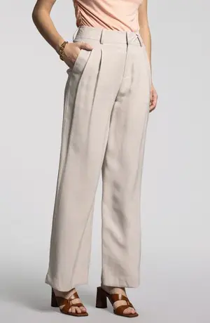 WEEKEND LOS ANGELES Lacy Straight Leg Trousers - Soft Grey
