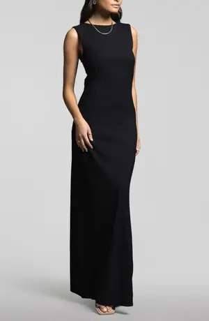 WEEKEND LOS ANGELES Leighton Sleeveless Rib Maxi Dress - Black