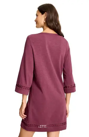 Tommy Bahama Sunset Harbor Long Sleeve Shift Dress - Port