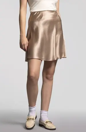 WEEKEND LOS ANGELES Dawn Satin Skirt - Light Taupe