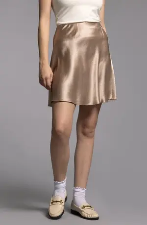 WEEKEND LOS ANGELES Dawn Satin Skirt - Light Taupe