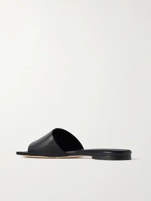 AeydĒ Anna Leather Slides - Black