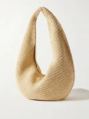 Khaite Olivia Large Raffia Shoulder Bag