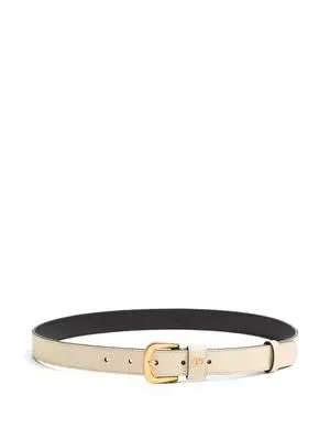Valentino Garavani Logo Plaque Belt - White