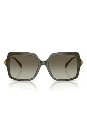 Michael Kors 55mm Square Sunglasses - Olive Smoke/olive Gradient