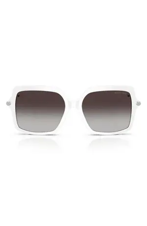 Michael Kors Michael Kors 55mm Square Sunglasses Optic White / Dark Grey