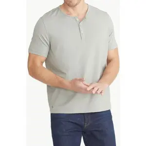 UNTUCKIT Ecosoft Short Sleeve Henley - Light Green