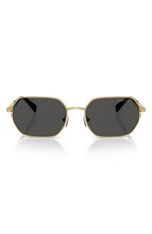 Michael Kors 57mm Irregular Sunglasses - Gold / Dark Grey
