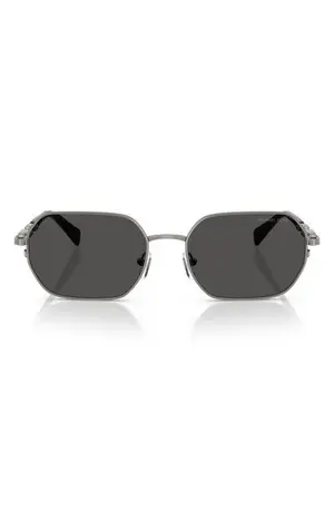 Michael Kors 57mm Irregular Sunglasses - Gunmetal / Dark Grey