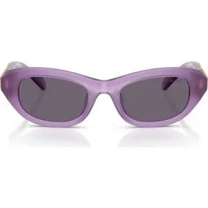 SWAROVSKI 50mm Small Pillow Sunglasses - Milky Lilac /violet