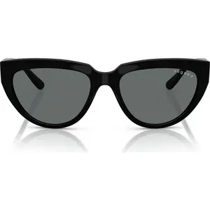 VOGUE 54mm Polarized Cat Eye Sunglasses - Black