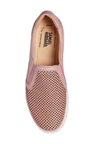 Samuel Hubbard Featherlight Laguna Slip-on Sneakers - Light Rose Leather