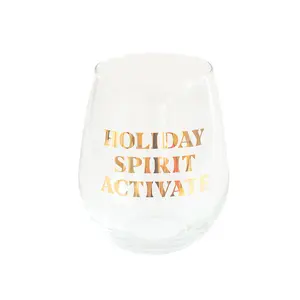 JOLLITY & CO Holiday Spirit Activate Wine Glass - Assorted Pre-pack