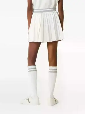 Brunello Cucinelli Pleated Mini Skirt With Logo Detail