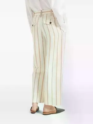 Brunello Cucinelli Striped Wide Leg Trousers