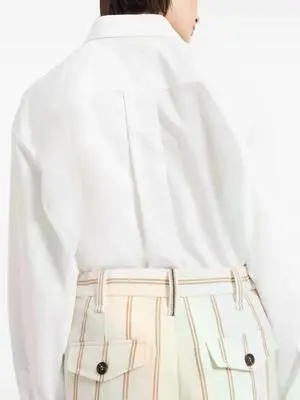 Brunello Cucinelli Striped Wide Leg Trousers