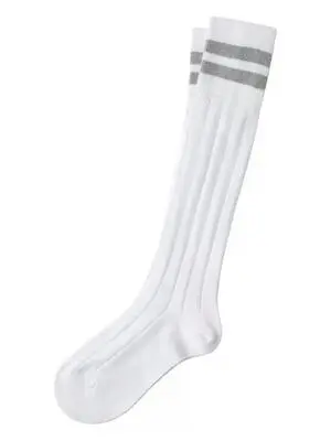 Brunello Cucinelli Striped Calf Socks