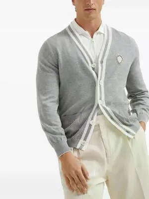 Brunello Cucinelli Cotton Cardigan - Grey