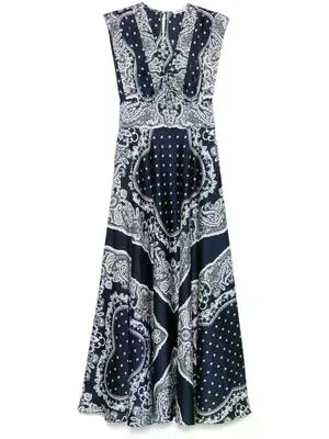 Sandro Paisley-print Maxi Dress