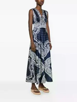 Sandro Paisley-print Maxi Dress