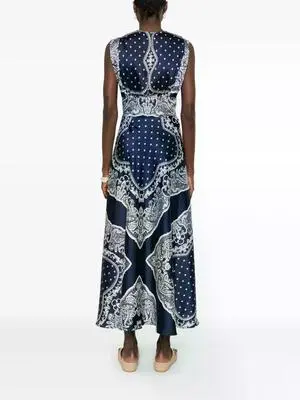 Sandro Paisley-print Maxi Dress