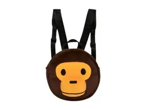 A BATHING APE Baby Milo Plush Backpack - Brown