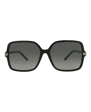 Gucci Square Frame Recycled Acetate Sunglasses - Black/grey (gg1448sa