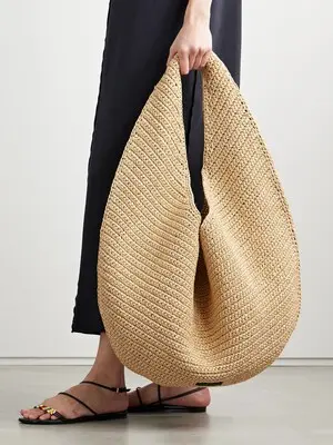 Khaite Olivia Large Raffia Shoulder Bag