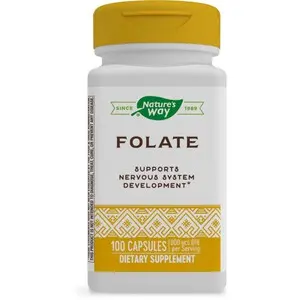 NATURE'S WAY Folate 100 Capsules - One-color