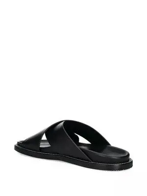 Paul & Shark Leather Slides - Black