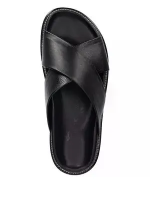 Paul & Shark Leather Slides - Black