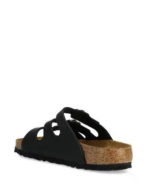 BIRKENSTOCK Florida Three-strap Slides - Black