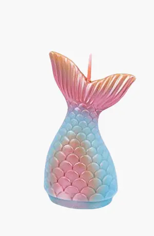 SOUTHLAKE GIFTS Mermaid Tail Candle - Metallic Finish