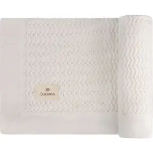ELY'S & CO. Looms Wave Collectionknit Pointelle Blanket - Ivory