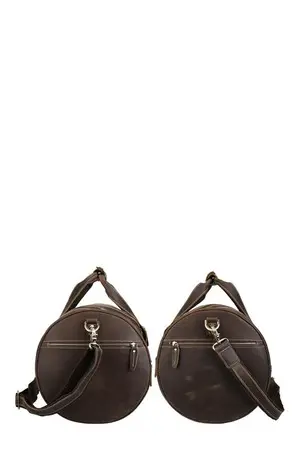 STEEL HORSE LEATHER The Wainwright Round Vintage Leather Weekender