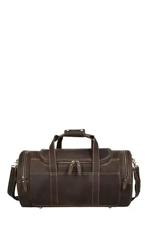 STEEL HORSE LEATHER The Wainwright Round Vintage Leather Weekender
