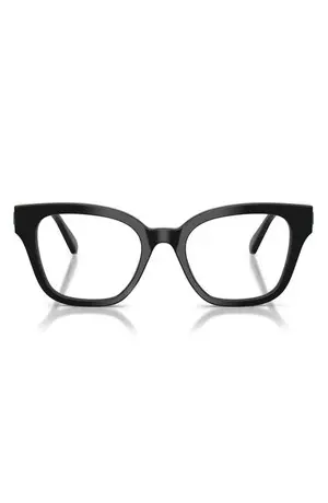 SWAROVSKI 50mm Square Eyeglasses - Black/demo Lens