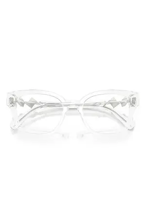 SWAROVSKI 50mm Square Eyeglasses - Transparent /demo Lens