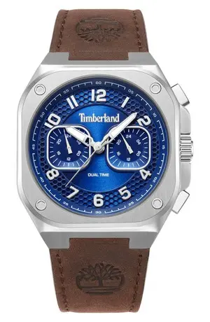 Timberland Mackinac Multifunction Chronograph Strap Watch - Dark Brown