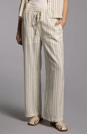 WEEKEND LOS ANGELES Elise Stripe Linen Blend Pants