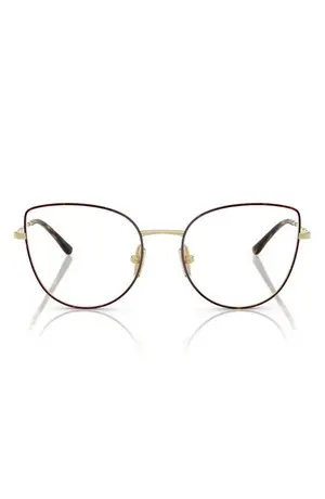 VOGUE VOGUE 53mm Cat Eye Optical Glasses Light Gold