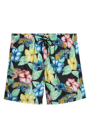 Sundek Floral Board Shorts - Black