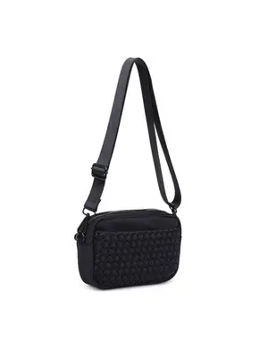SOL AND SELENE Inspiration Woven Crossbody Bag - Black