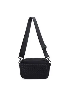 SOL AND SELENE Inspiration Woven Crossbody Bag - Black
