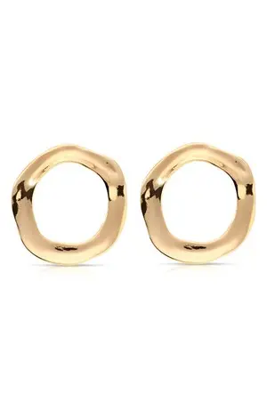 Ettika Ettika Open Circle Drop Earrings Gold