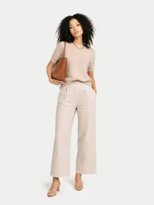 Gobi Cashmere Crew Neck Knit Top