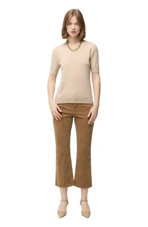 Gobi Cashmere Crew Neck Knit Top