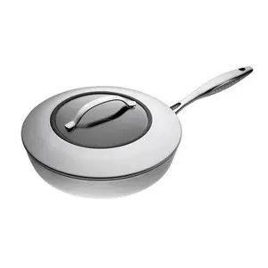 SCANPAN Ctx 10.25 Inch Nonstick Saute Pan With Lid - Silver