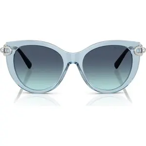 Tiffany & Co. 53mm Butterfly Sunglasses - Crystal Tanzanite / Azure Blue