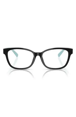 Tiffany & Co. 53mm Pillow Optical Glasses - Black/demo Lens